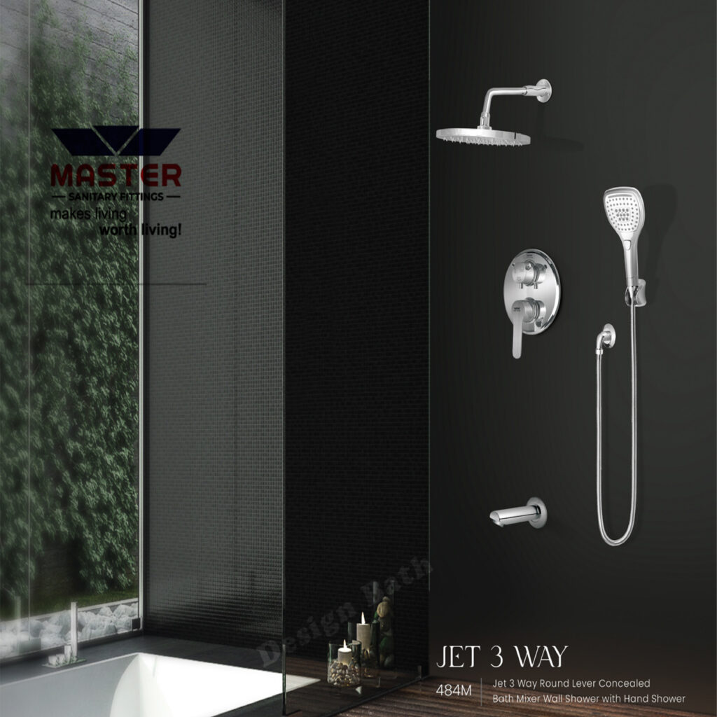 Jet 3 Way Round Leaver Concealed Set - Design Bath