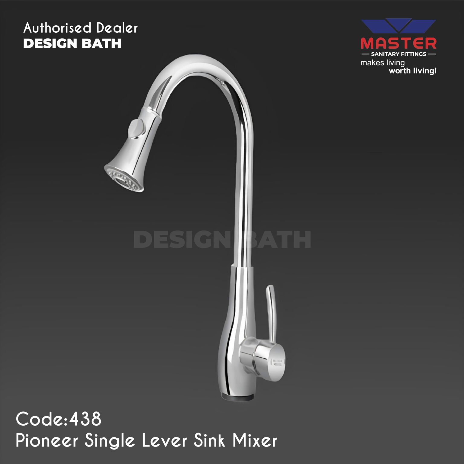 Master Pioneer Single Lever Sink Mixer 438 - Design Bath