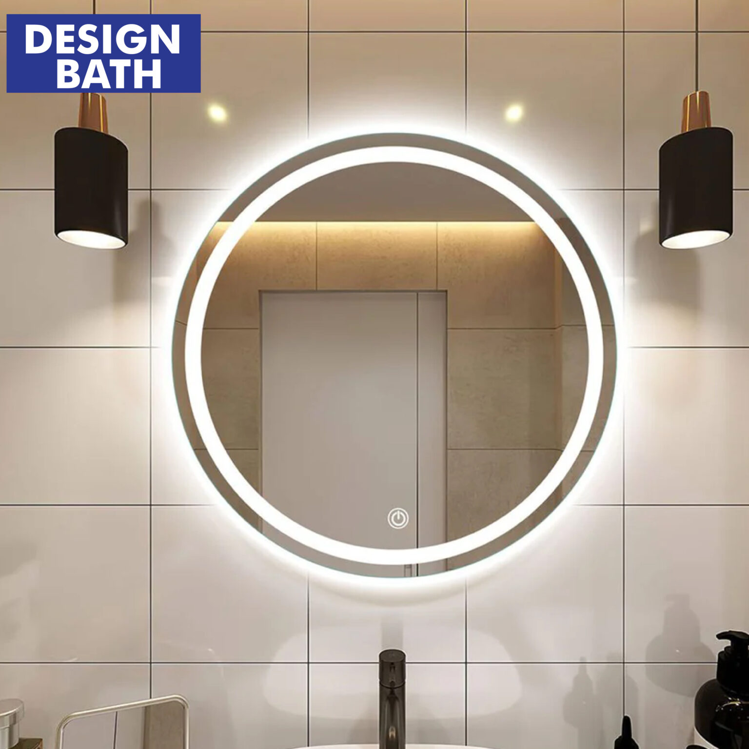 Smart Round Touch LED Mirror - Design Bath